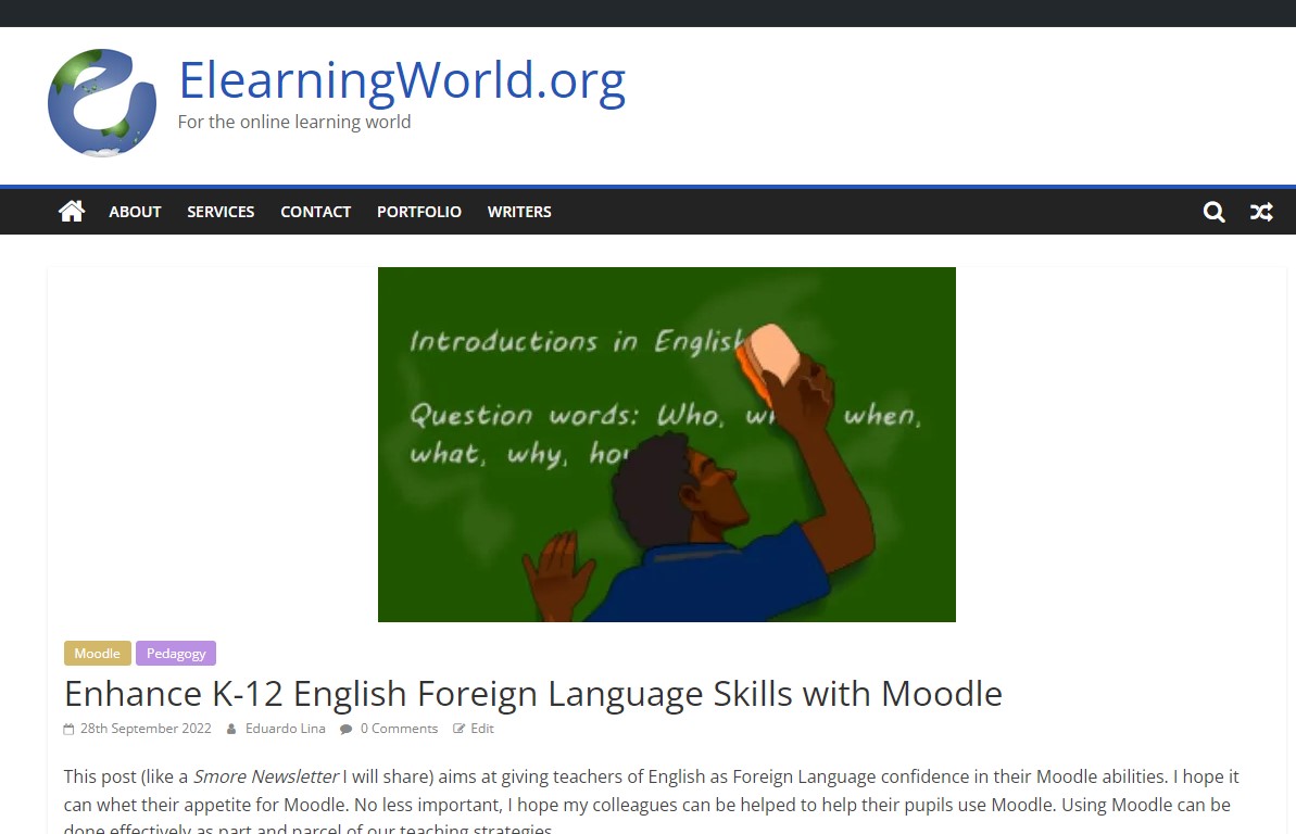 Enhance K-12 English Foreign Language Skills with Moodle
