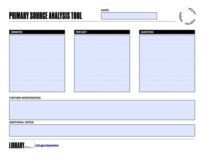Primary Source Analysis Tool