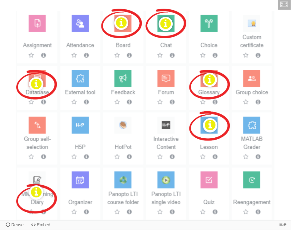 Moodle Tools for Interactivity