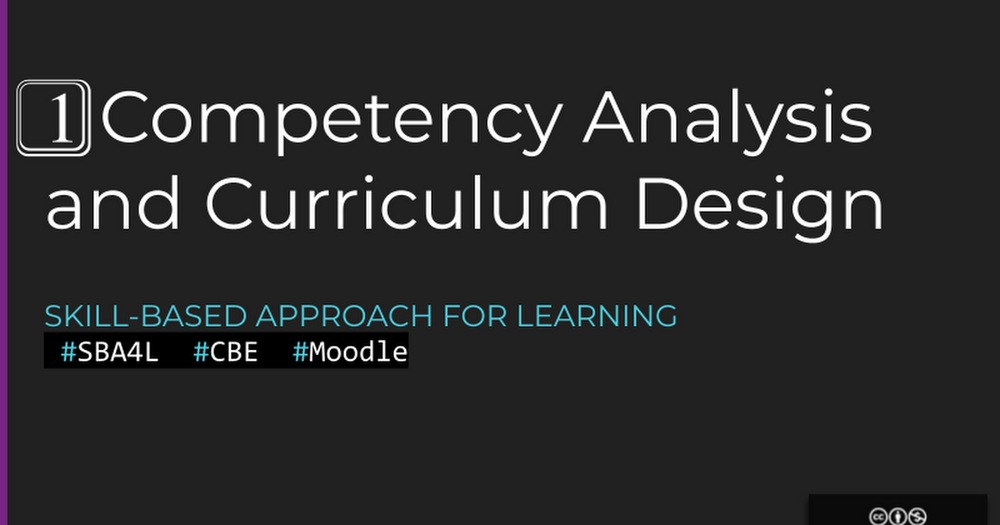The 101' skill-based approach for learning